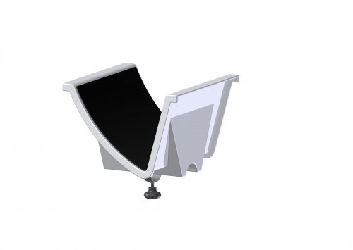 AS-50 - cradle, asymmetrical for 50 mm round tube axle