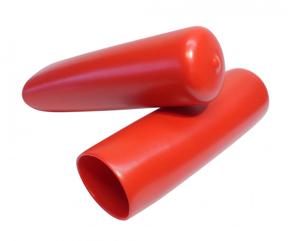 Capuchon rouge en PVC de 35x120 mm pour des tubes