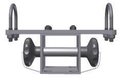 Connection for drawbar from anodized aluminium