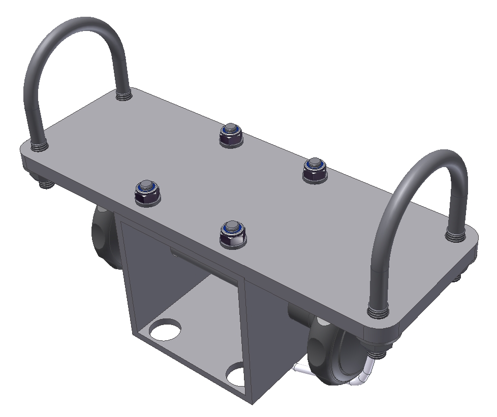Connection for drawbar from anodized aluminium