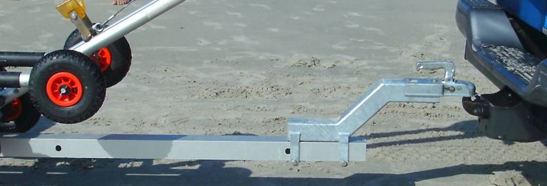 Drawbar elevation for tie rod of 70 mm square tube