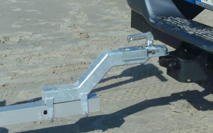 Drawbar elevation for tie rod of 70 mm square tube