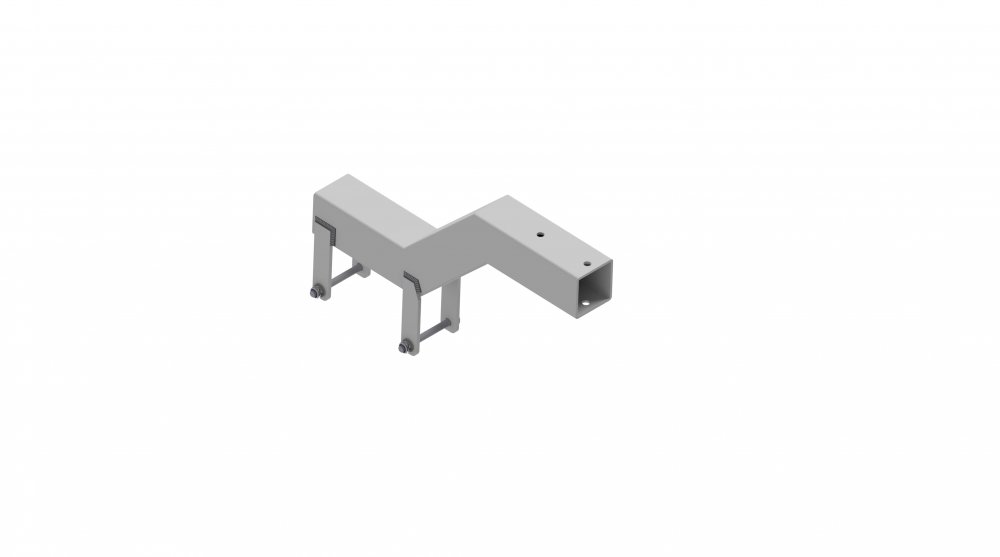 Drawbar elevation for tie rod of 70 mm square tube