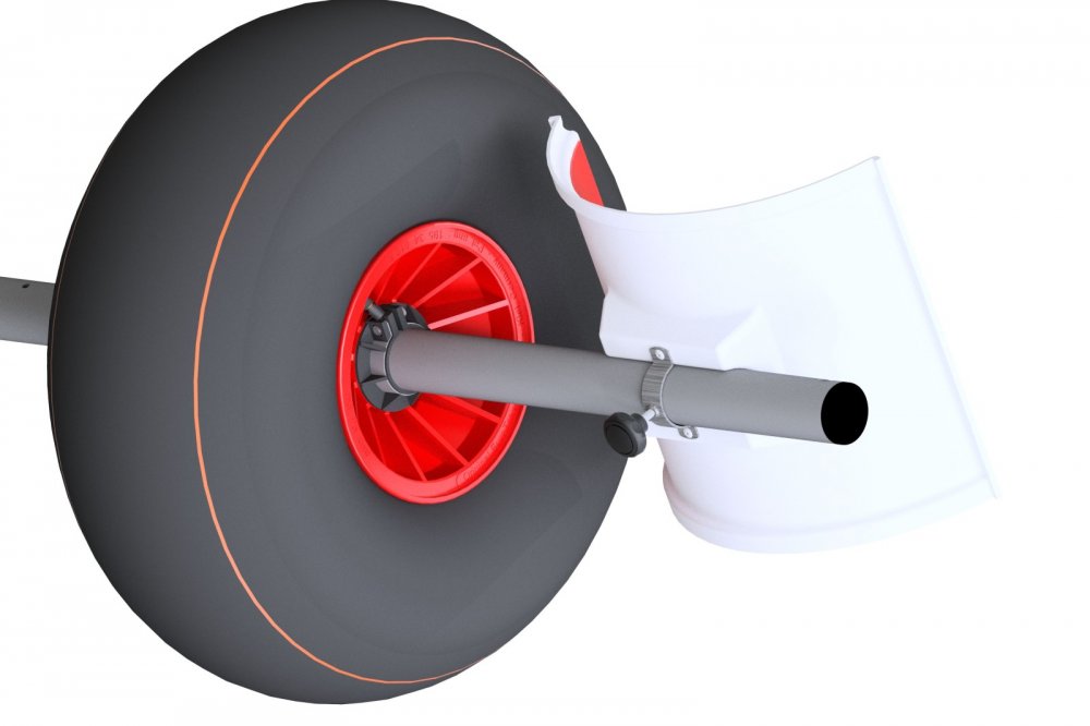 EuroTrax launching trolley for catamarans with balloon