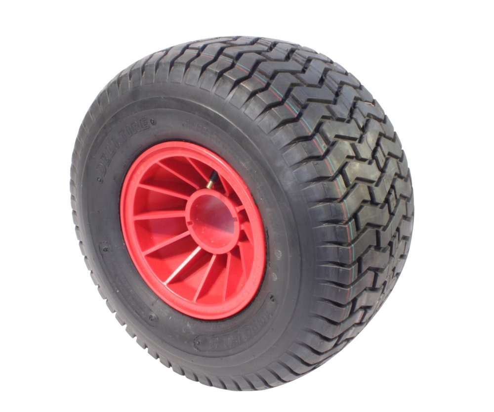 EuroTrax balloon wheel - 18x9.5-8 knobbly - on red or b