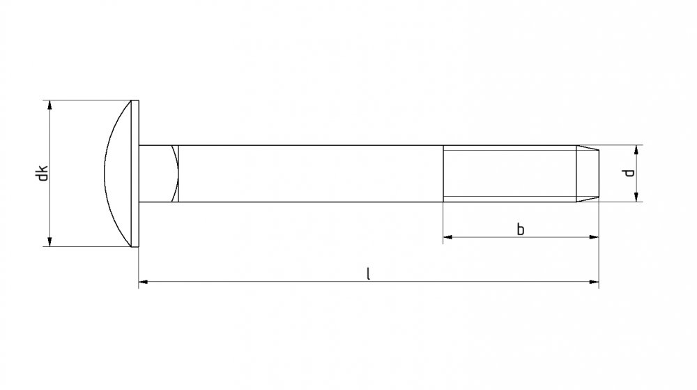 Flachrundschraube mit Vierkantansatz DIN 603 - A2-70