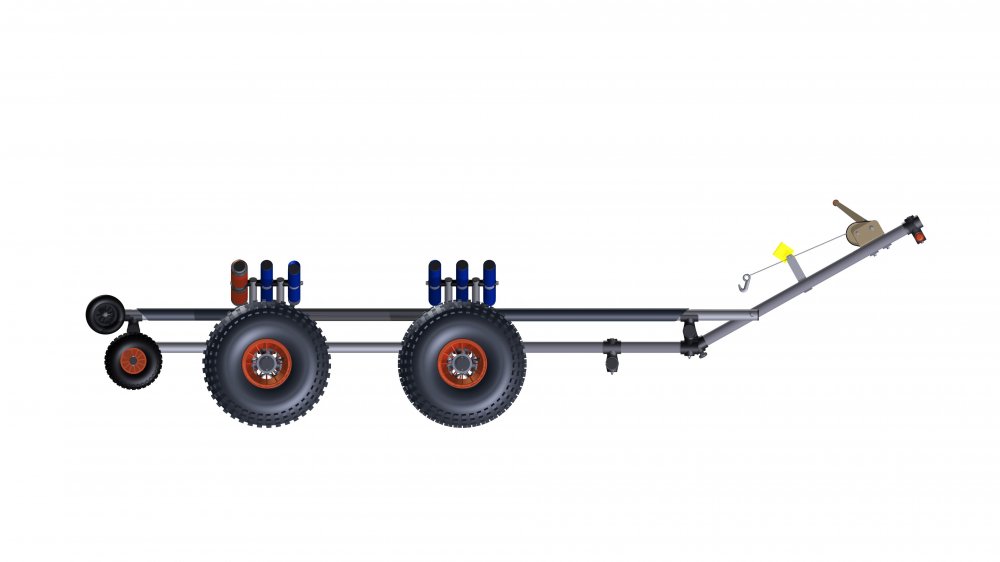 RIB Trax 1x4 - EuroTrax-trolley for bigger inflatables