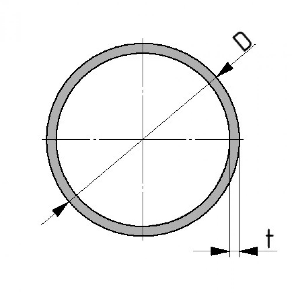 Round tube made of aluminum (EN AW-6060 T66) - configurator