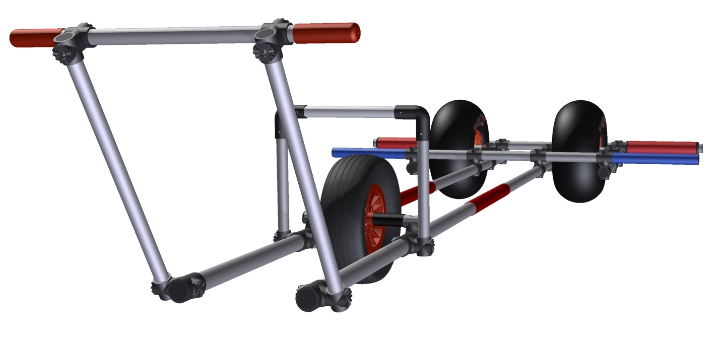 ThunderCat launching trolley for the beach - easy handl