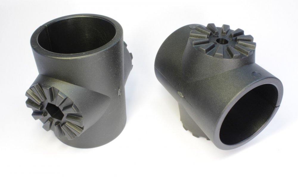 Tube connector 50, teethed, 15° adjustable, glas fiber