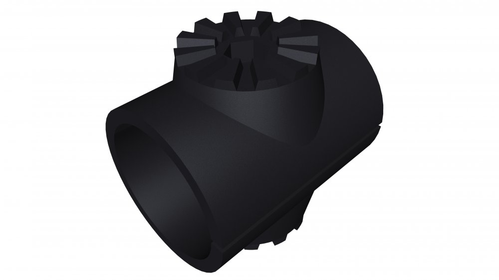 Tube connector 50, teethed, 15° adjustable, glas fiber