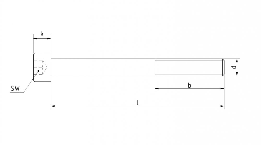 Vis cylindrique à six pans creux ISO 4752 - V2-70